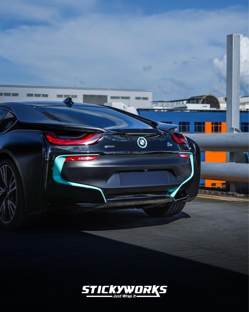 BMW i8 full wrap 3m satin black 2080, Car Accessories, Accessories on ...