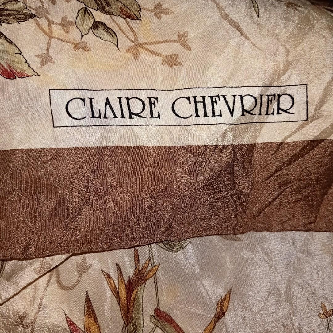 CLAIRE CHEVRIER SILK SCARF, Women's Fashion, Watches & Accessories ...