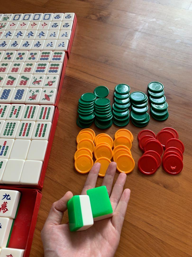 Complete Mahjong Set with 4 extra tiles, Hobbies & Toys, Stationery ...