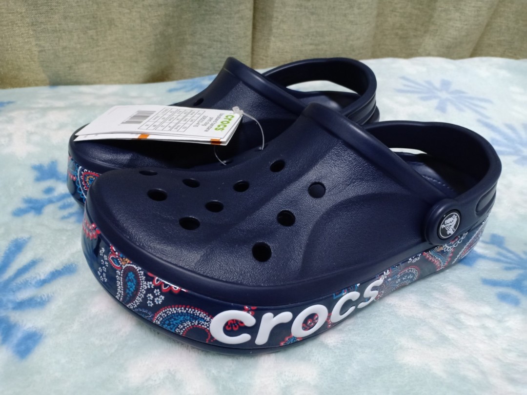 Crocs Bayaband Bandana Navy Blue, Women's Fashion, Footwear, Flats ...