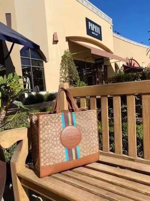 COACH Dempsey tote 40 in signature Jacquard, Women's Fashion, Bags ...