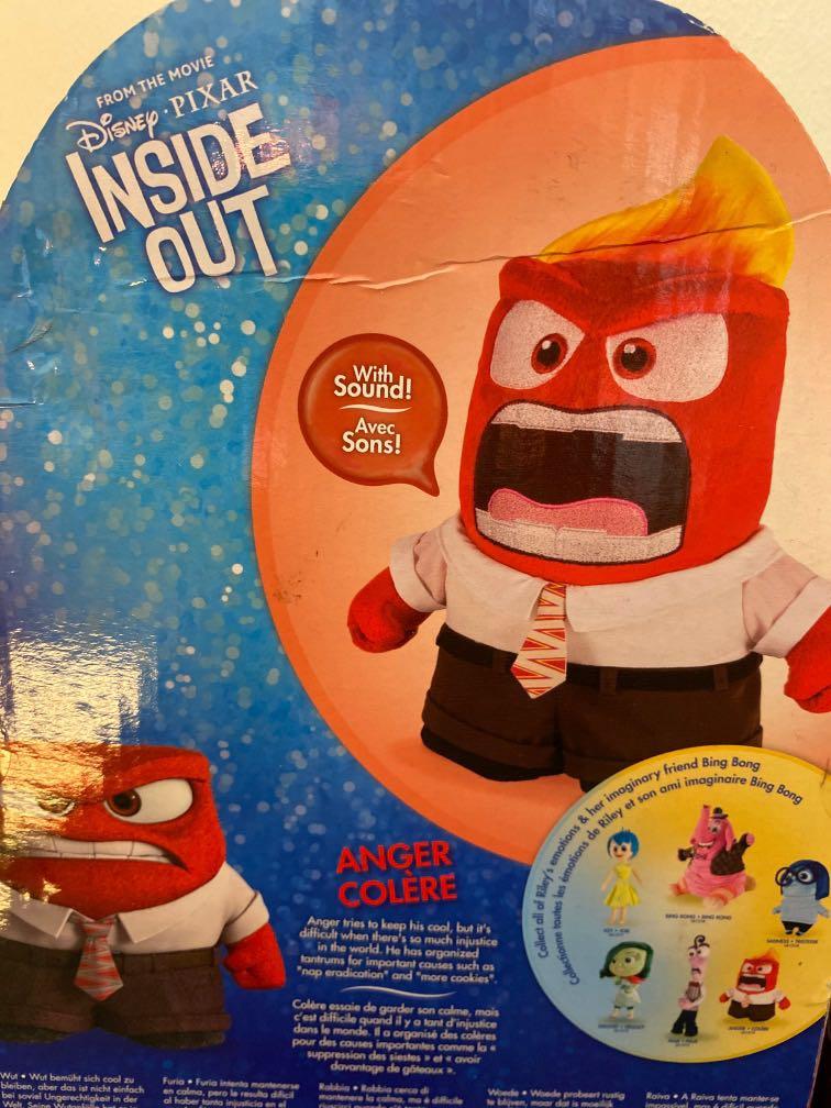 Disney Pixar Inside Out Fear Anger Emotion Soft Toy, Hobbies & Toys ...