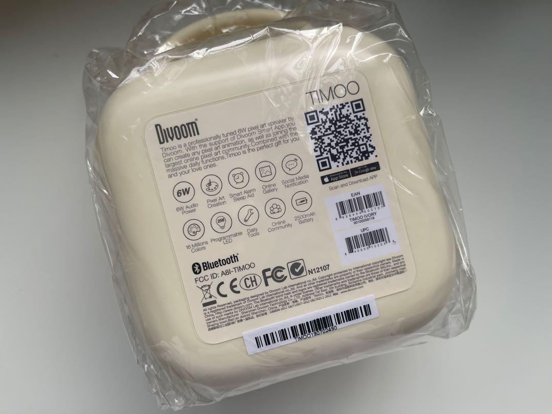 Divoom Timoo Pixel Art Bluetooth Speaker (Ivory), Audio, Soundbars ...