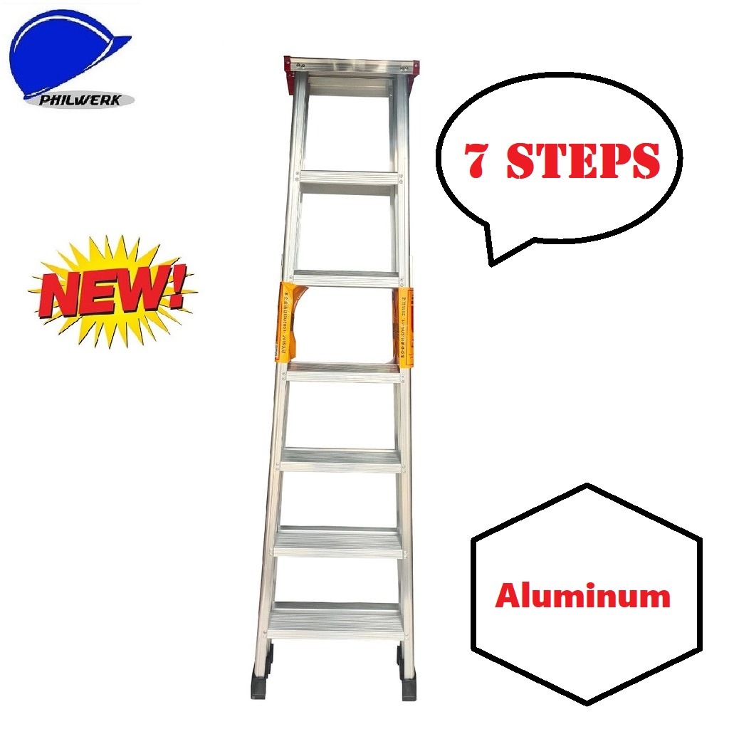 Durable Aluminum Ladder 7 Steps, Commercial & Industrial, Construction ...