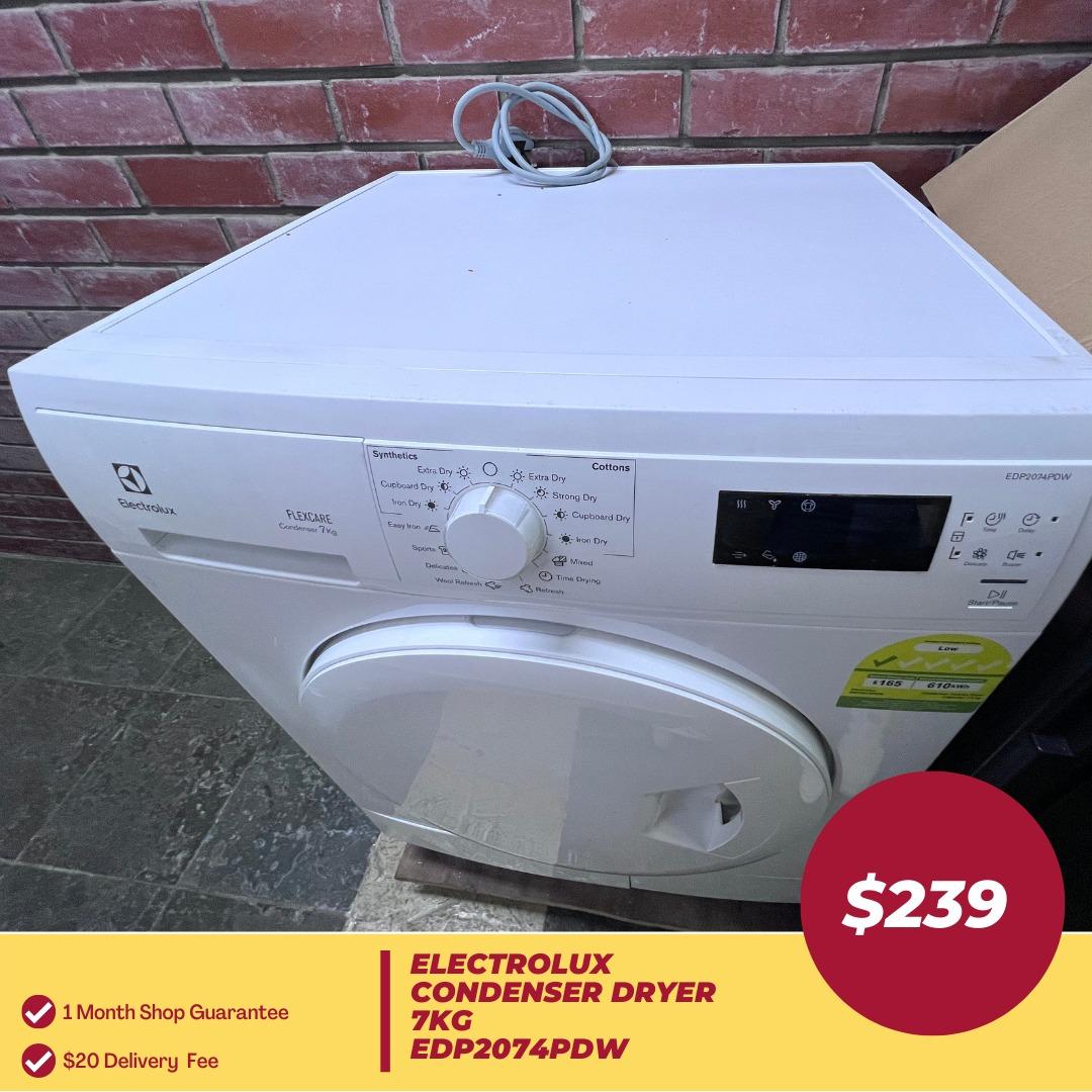 ELECTROLUX Condenser Dryer 7kg EDP2074PDW, TV & Home Appliances ...