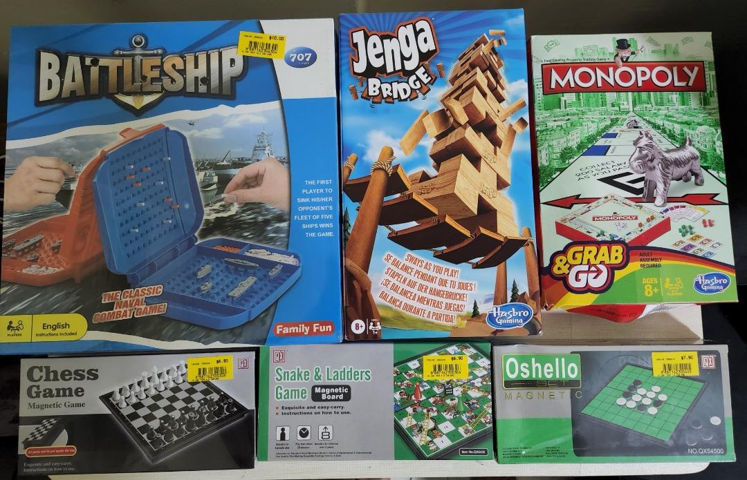 Game set Batteship/Monopoly/Jenga bridge/Battleship/Chess, Hobbies ...