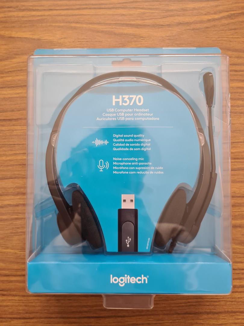 H370 Logitech Computer Headset with Noise Cancelling Microphone, Audio ...
