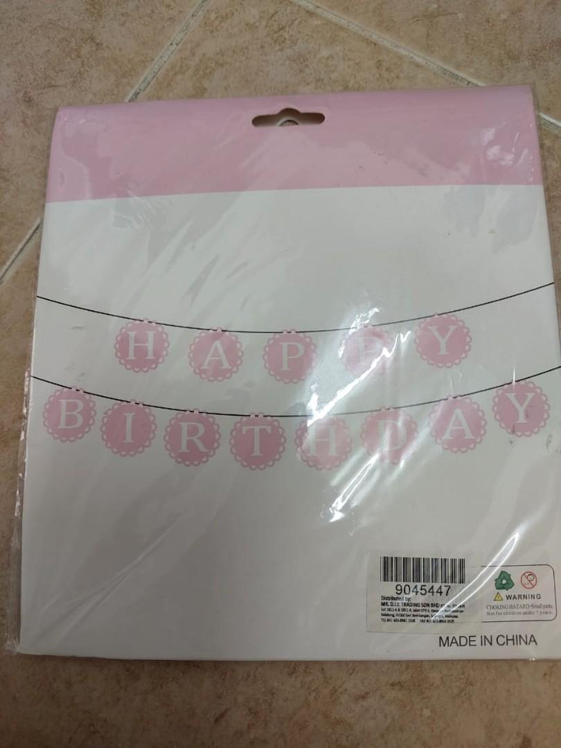 Happy Birthday String Banner, Hobbies & Toys, Stationery & Craft ...