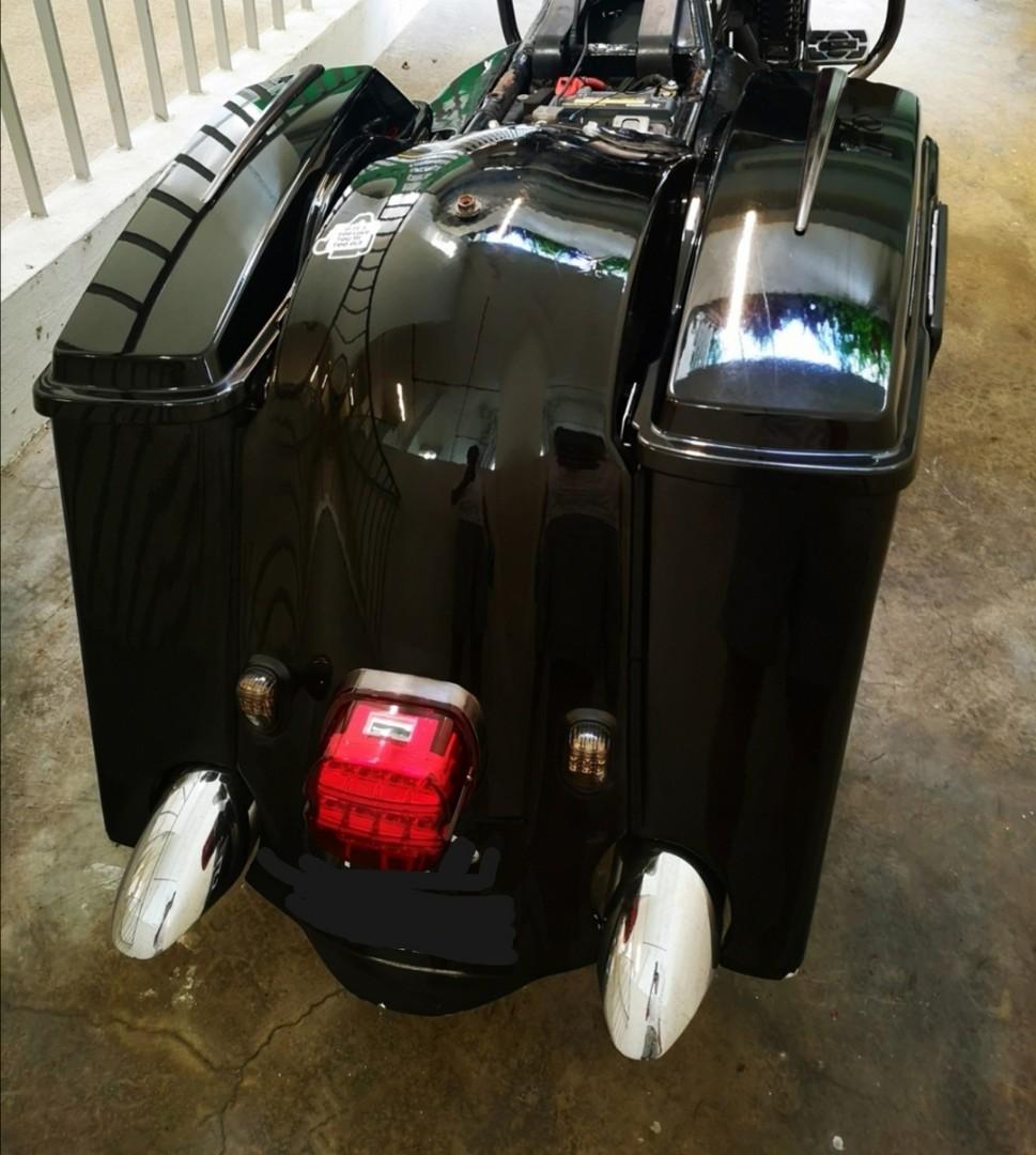 Harley Davidson CVO stretch rear fender overlay and side covers with ...