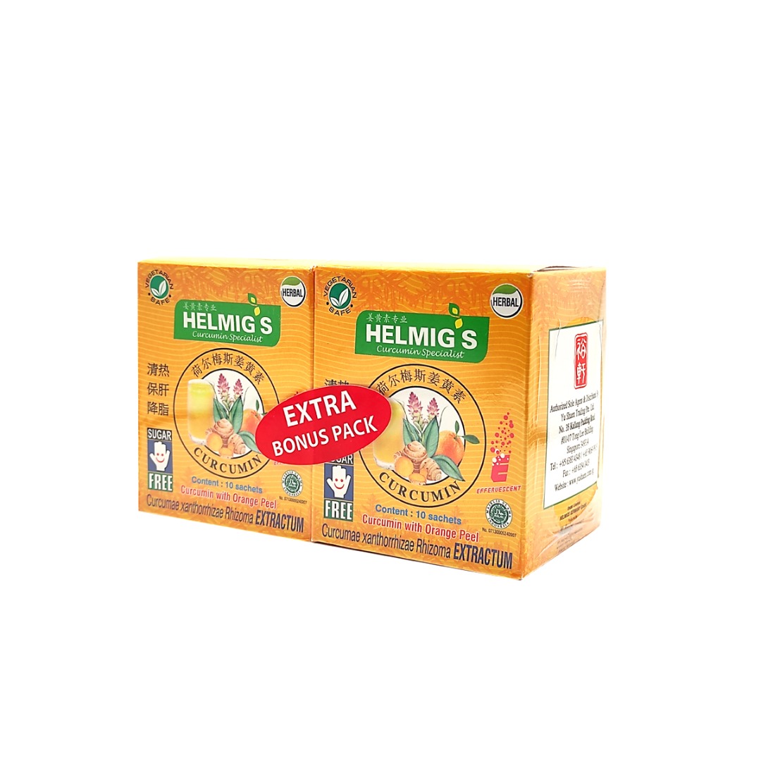 Helmig's Curcumin - Orange Peel Value Pack 2x10 Sachets Free2x 5g Noni ...