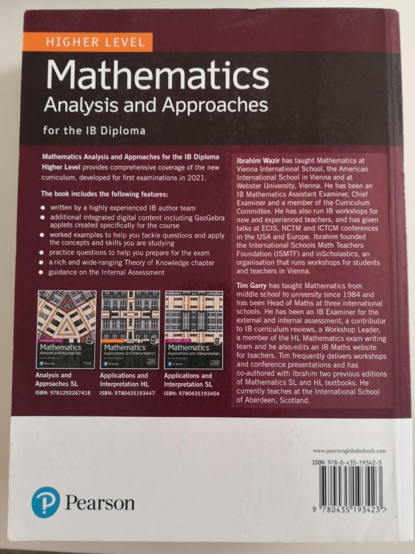 High Level (HL) Mathematics Analysis and Approaches for IB Diploma ...