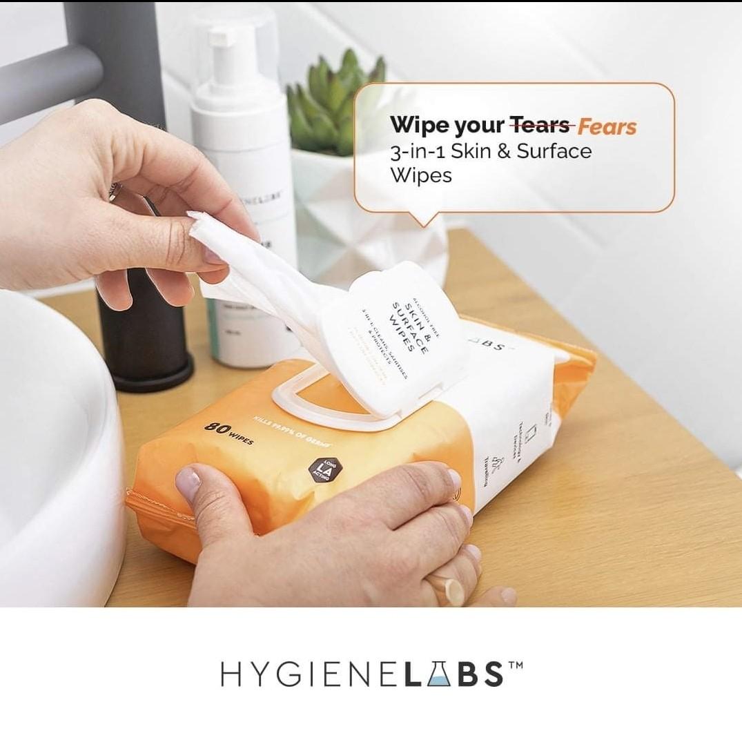 HYGIENE LAB - Antimicrobial Skin & Surface Wipes, Beauty & Personal ...