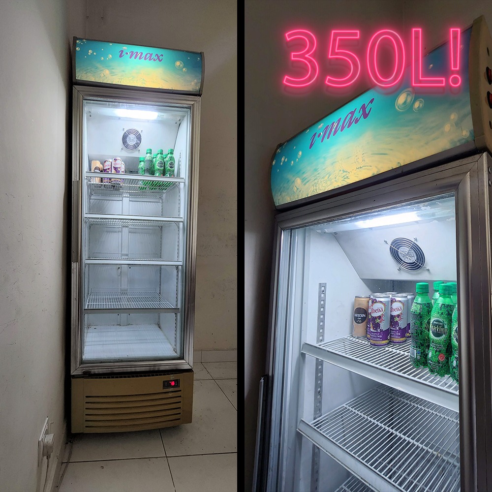i-Max Chiller 350L Hollow Tempered Glass With Interior Led Light, TV ...