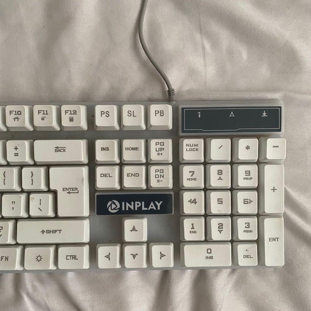 INPLAY GAMING KEYBOARD WHITE, Computers & Tech, Parts & Accessories ...