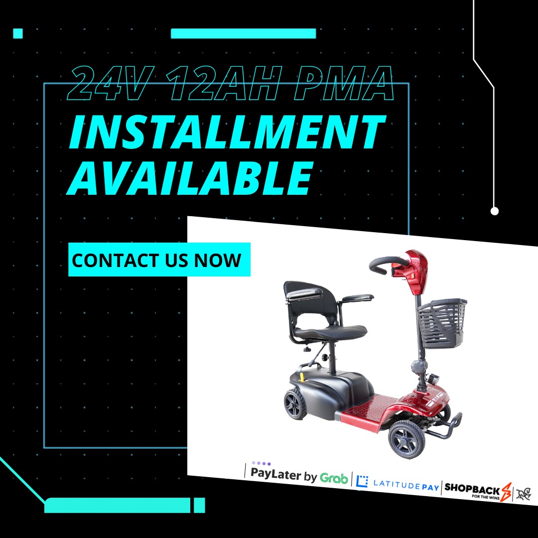 Installment 24V 12Ah 250W PMA Electric Wheelchair 4 Wheel Personal ...