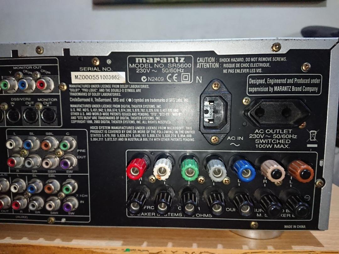 Marantz AV Receiver SR-5600, Audio, Soundbars, Speakers & Amplifiers on ...