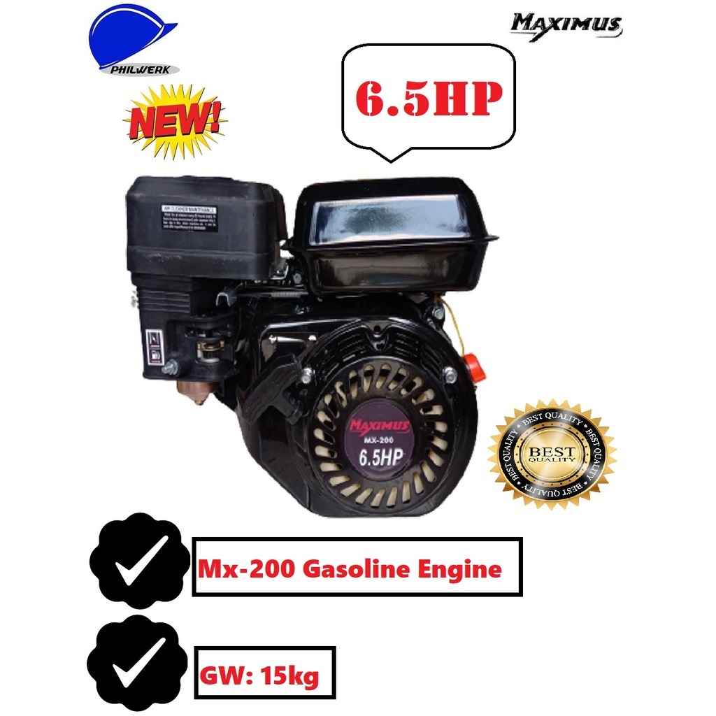 Maximus Gasoline Engine 6.5hp High Speed Air Cooled, Commercial ...