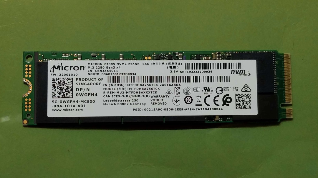 MICRON 256GB SSD M.2 NVME, 電腦＆科技, 桌上電腦 - Carousell