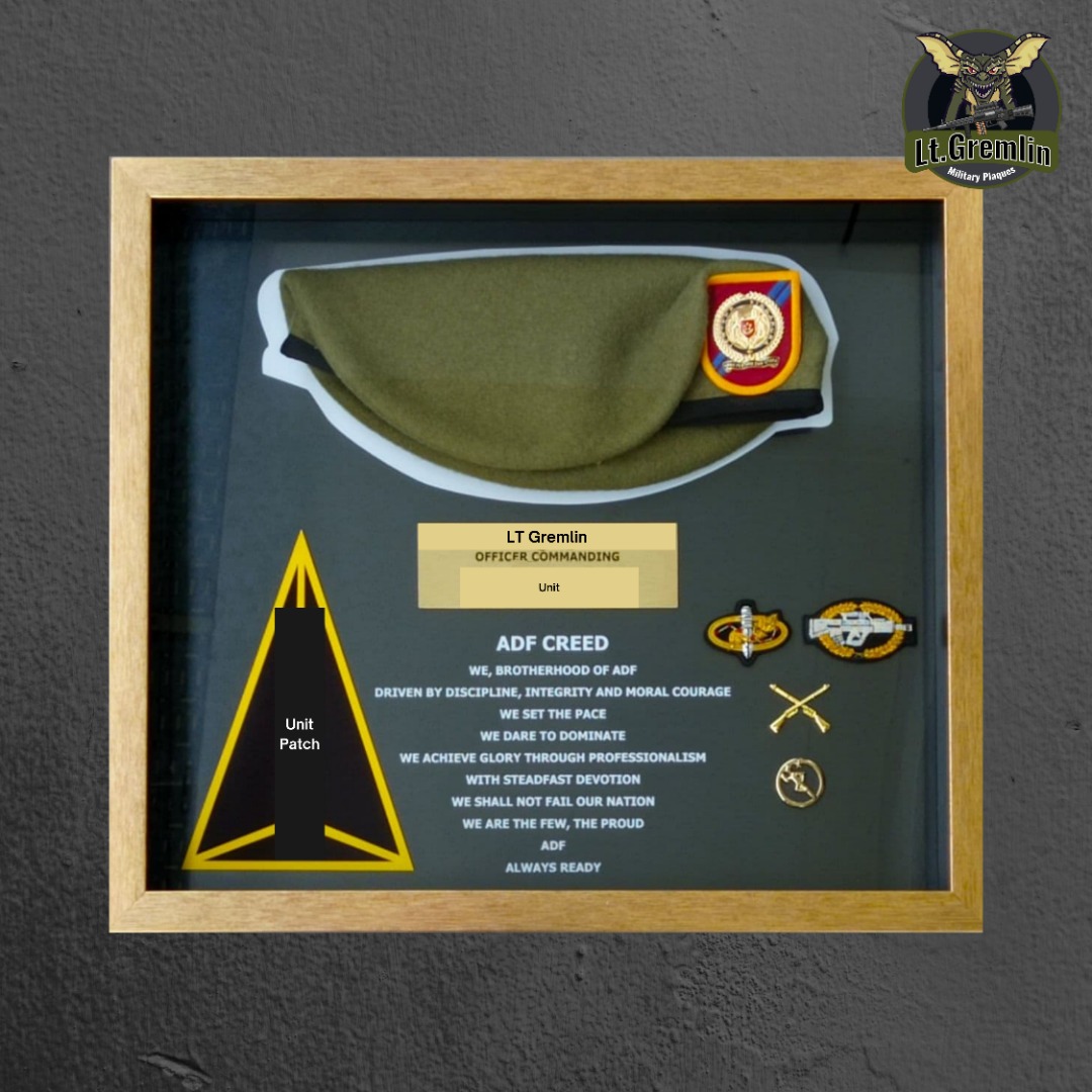 Military Beret Plaque - Gift SAF Army RSN Navy RSAF Airforce Police SPF ...
