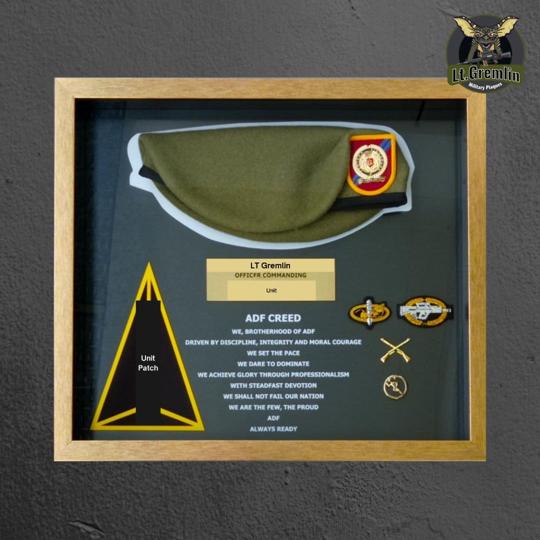 Military Beret Plaque - Gift SAF Army RSN Navy RSAF Airforce Police SPF ...
