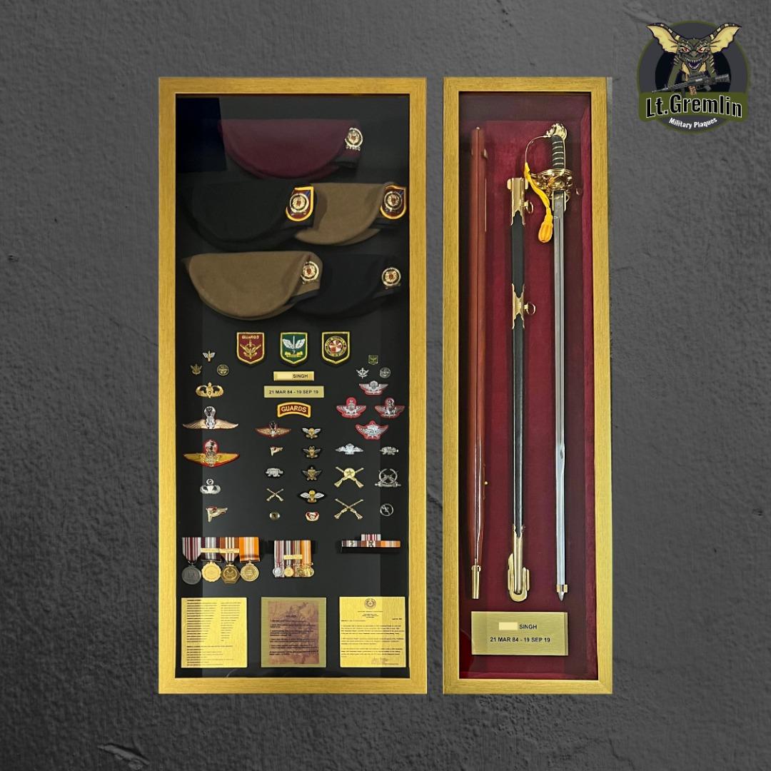 Military Beret Plaque - Gift SAF Army RSN Navy RSAF Airforce Police SPF ...