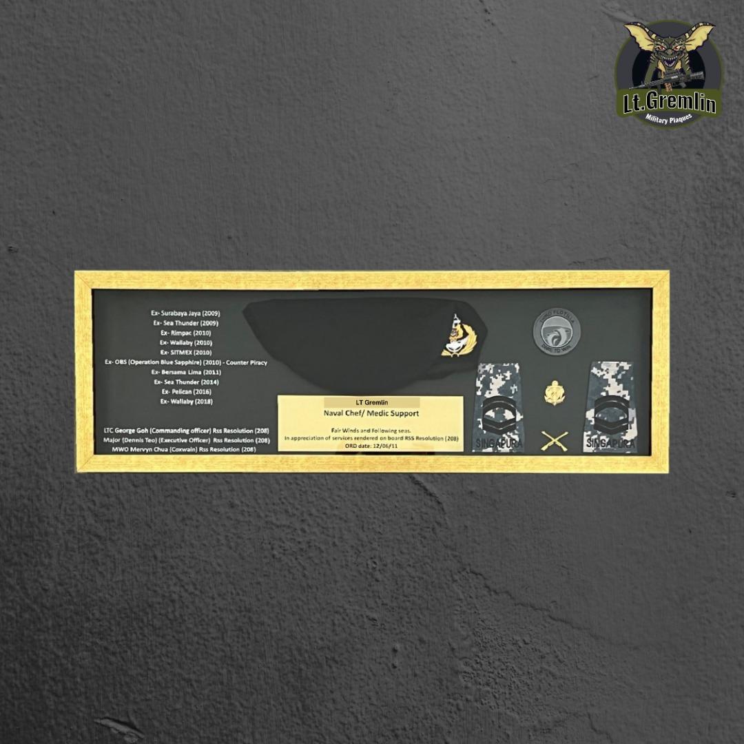 Military Beret Plaque - Gift SAF Army RSN Navy RSAF Airforce Police SPF ...