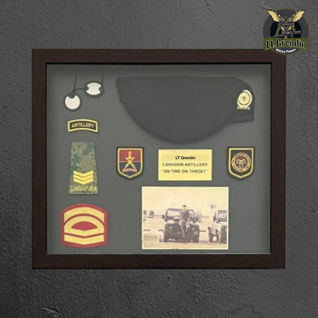 Military Beret Plaque - Gift SAF Army RSN Navy RSAF Airforce Police SPF ...