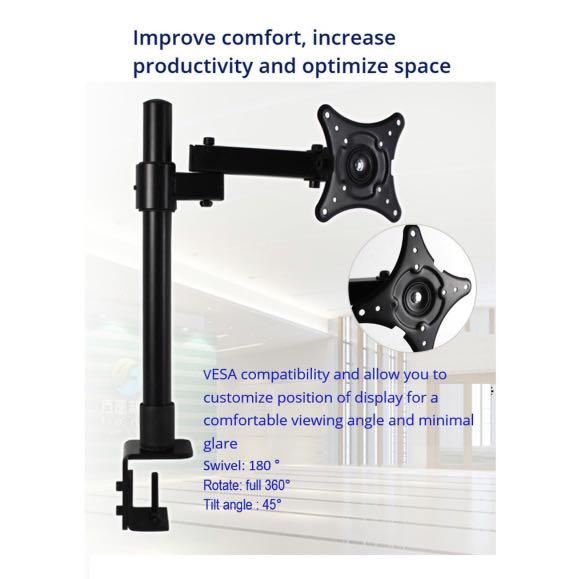 Monitor Mount Stand Arm Table Clamp Full Swivel, Computers & Tech ...