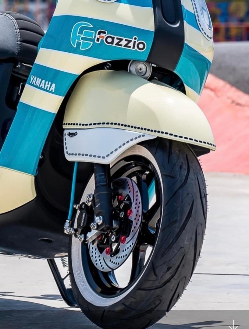 Moto Sammy Singapore Yamaha Fazzio 125 2022 Beige Blue Cover Set ...