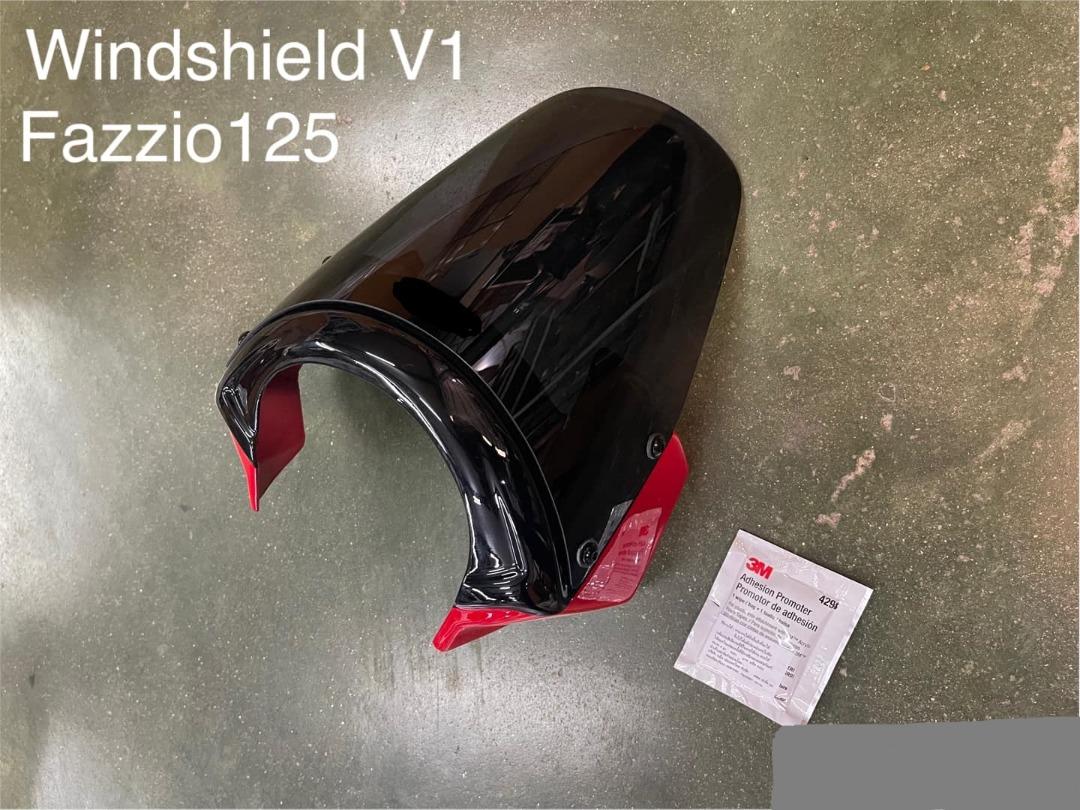 Moto Sammy Singapore Yamaha Fazzio 125 2022 Low Dark Smoke Wind Shield ...