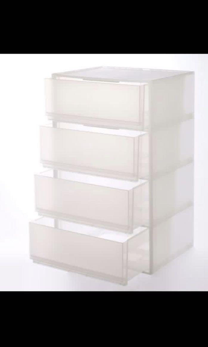 Muji Storage Box 4 tier, Furniture & Home Living, Home Improvement ...