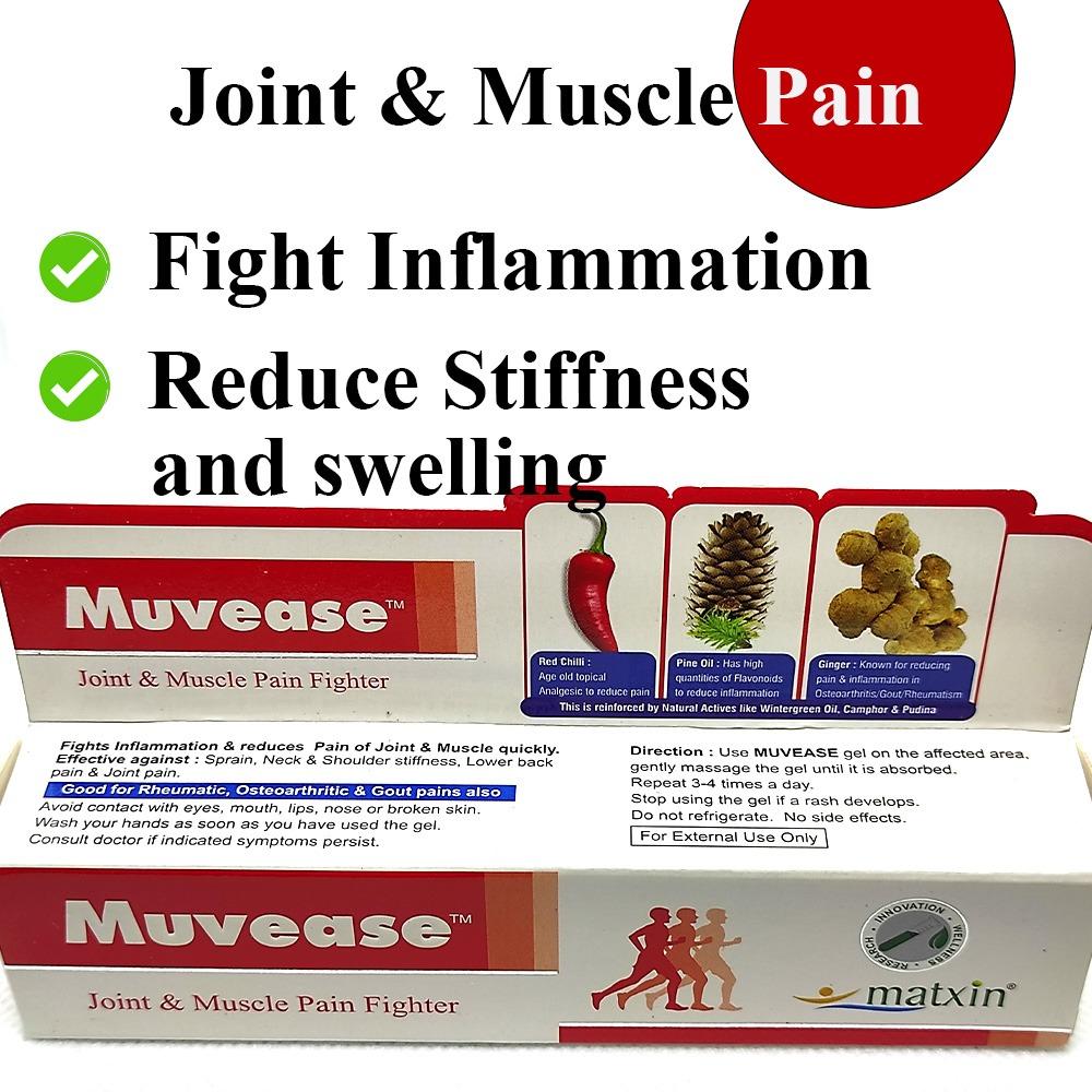 MUVEASE GEL Joint and Muscle Pain 25g, Health & Nutrition, Medical ...