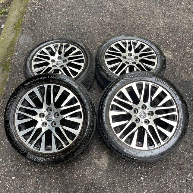 oem 18 inch sports rim vellfire zg tyre 70%, Auto Accessories on Carousell