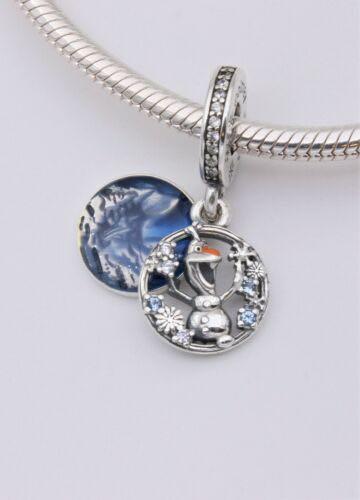 Pandora authentic Sales Disney Frozen Snow Olaf Double Dangle Charm ...