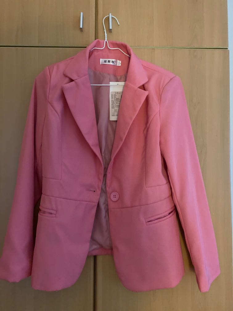 Pink work jacket, Women's Fashion, Coats, Jackets and Outerwear on ...