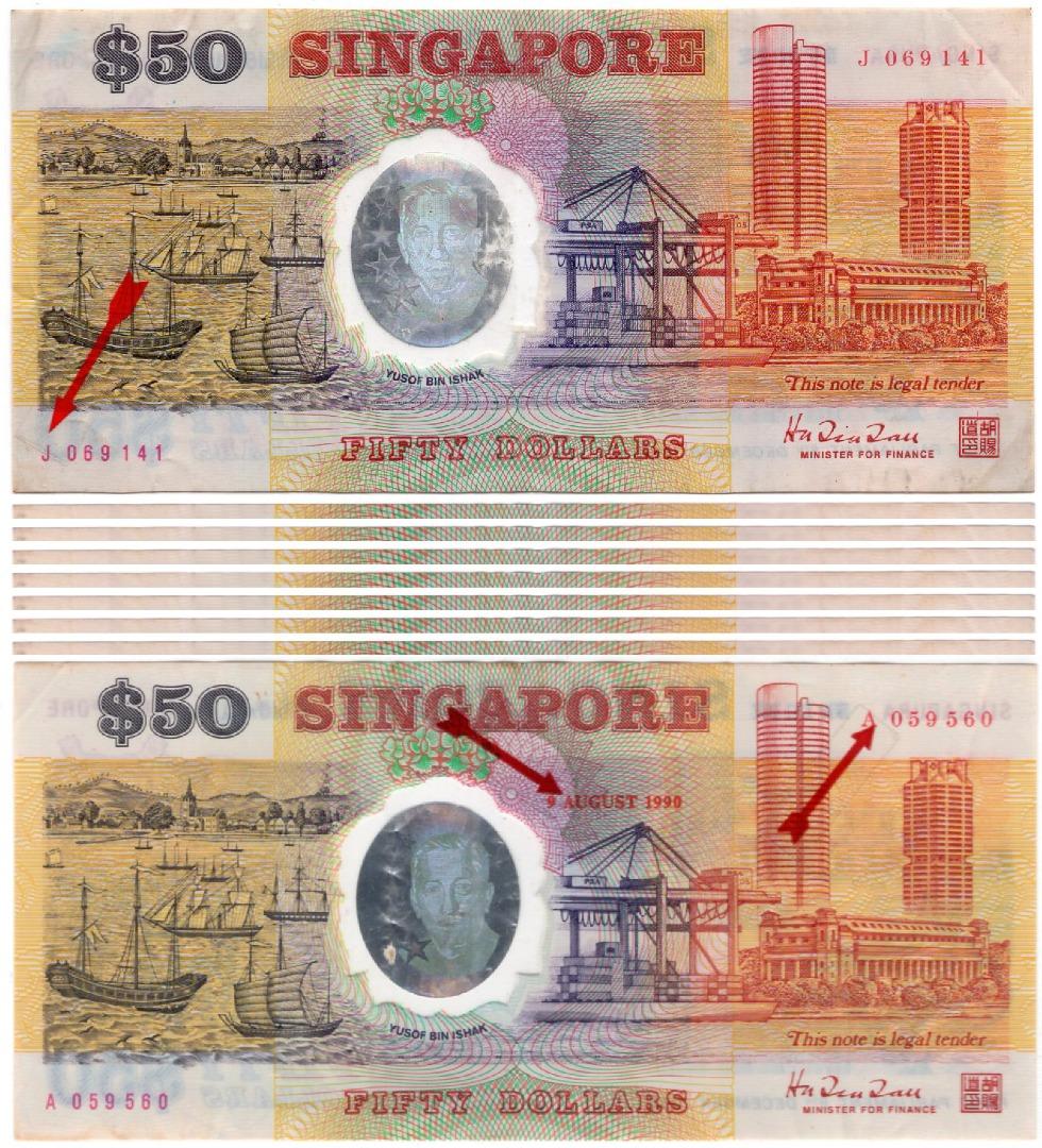 Polymer $50 Banknote Complete Prefixes (A - J) Set, Hobbies & Toys ...