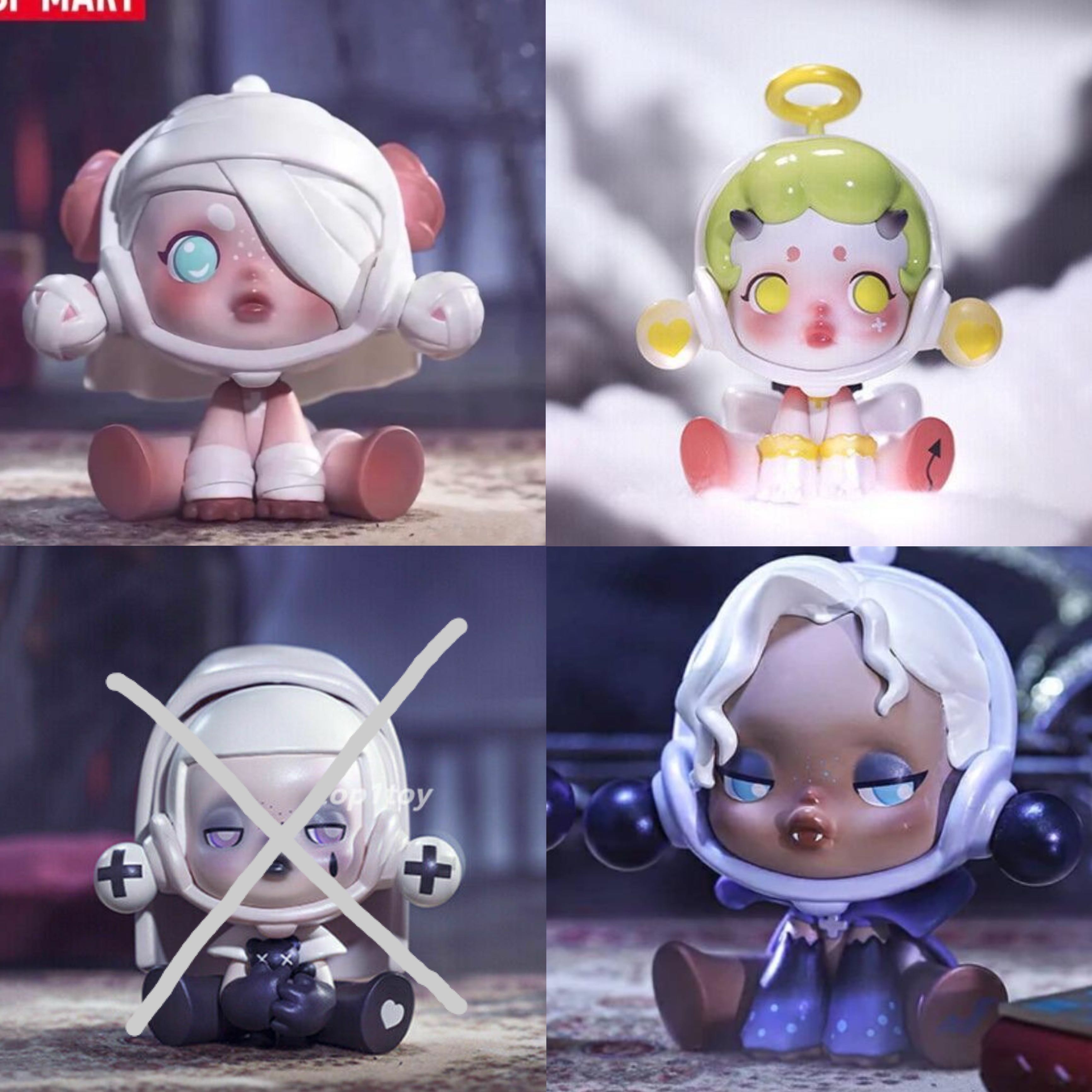 Popmart skullpanda Ancient Castle - Fake Angel/Vampire/ Baby Zombie ...