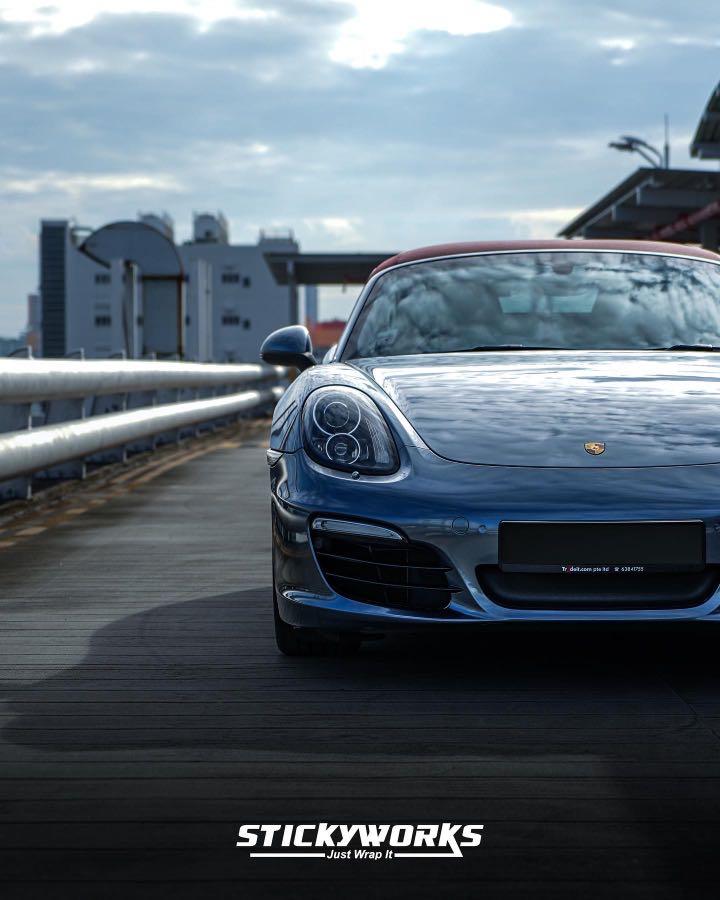 Porsche Boxster full wrap Byron Bay blue, Car Accessories, Accessories ...