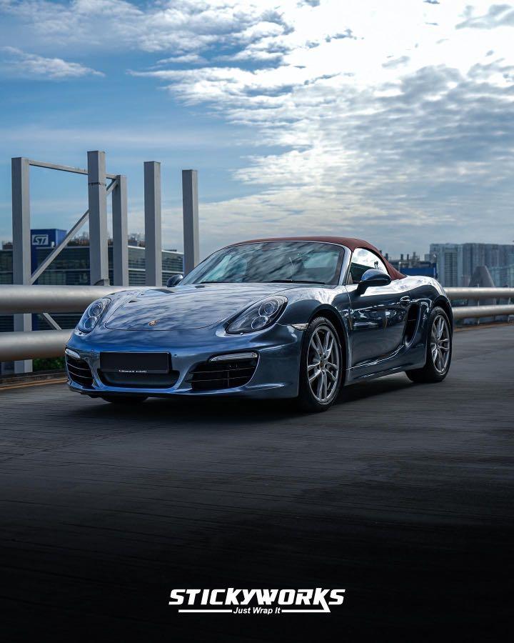 Porsche Boxster full wrap Byron Bay blue, Car Accessories, Accessories ...