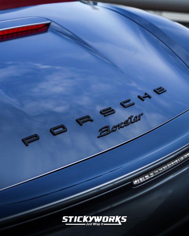 Porsche Boxster full wrap Byron Bay blue, Car Accessories, Accessories ...