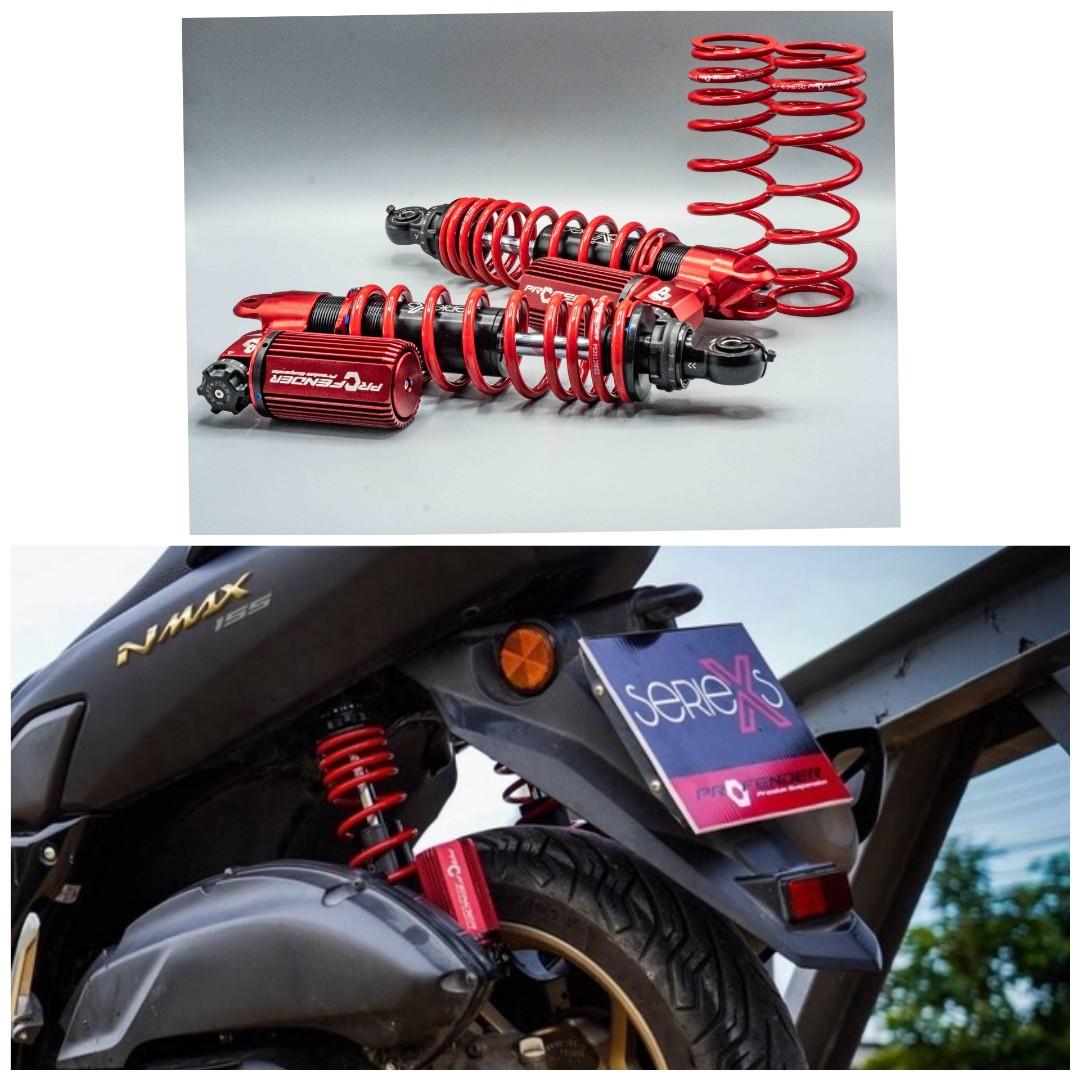 PROFENDER XSERIES STANDARD RED ON NMAX V2, Motorcycles, Motorcycle ...