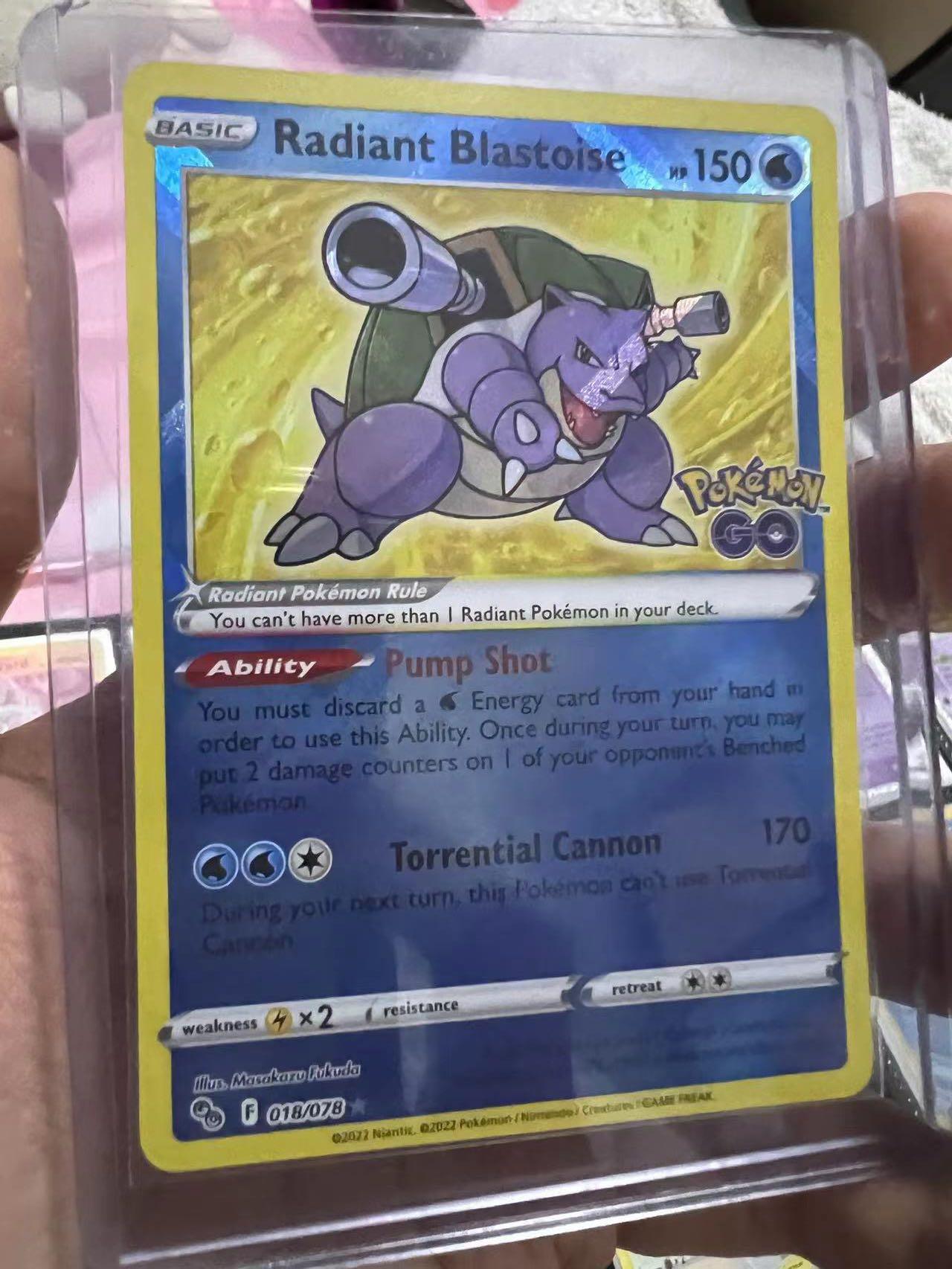 Radiant Blastoise Pokemon GO, Hobbies & Toys, Toys & Games on Carousell