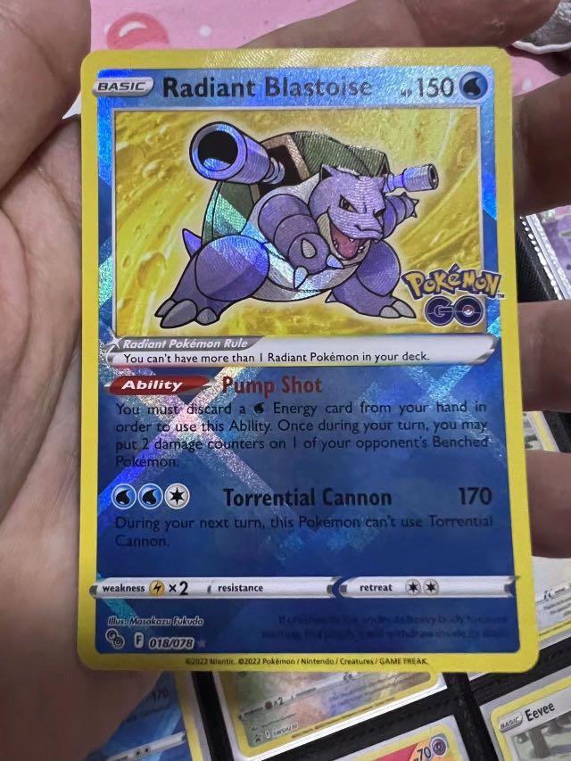 Radiant Blastoise Pokemon GO, Hobbies & Toys, Toys & Games on Carousell