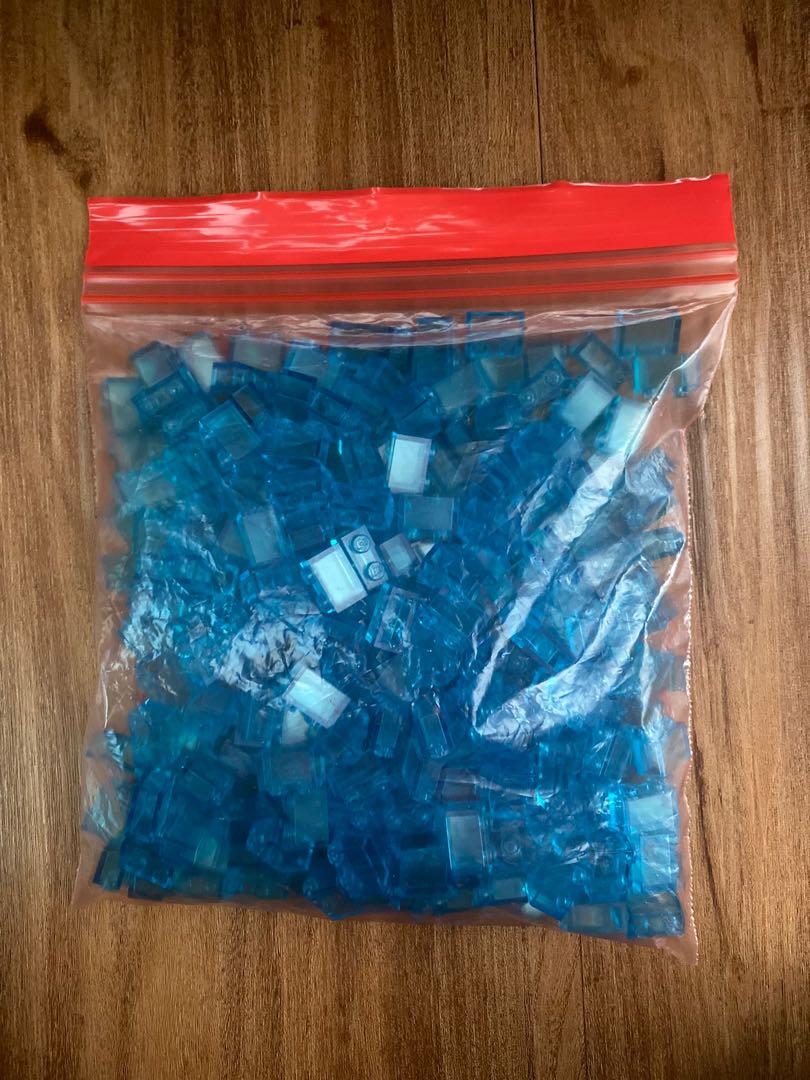 (RARE) LEGO 1x2 Trans-light blue, Hobbies & Toys, Toys & Games on Carousell