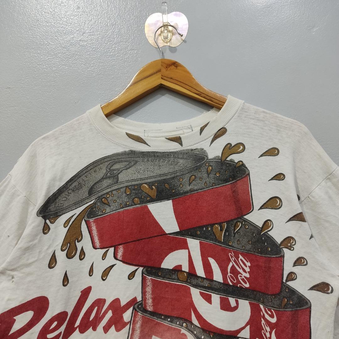 Rare Vintage Coke Mega Print Shirt (Coca Cola), Men's Fashion, Tops ...