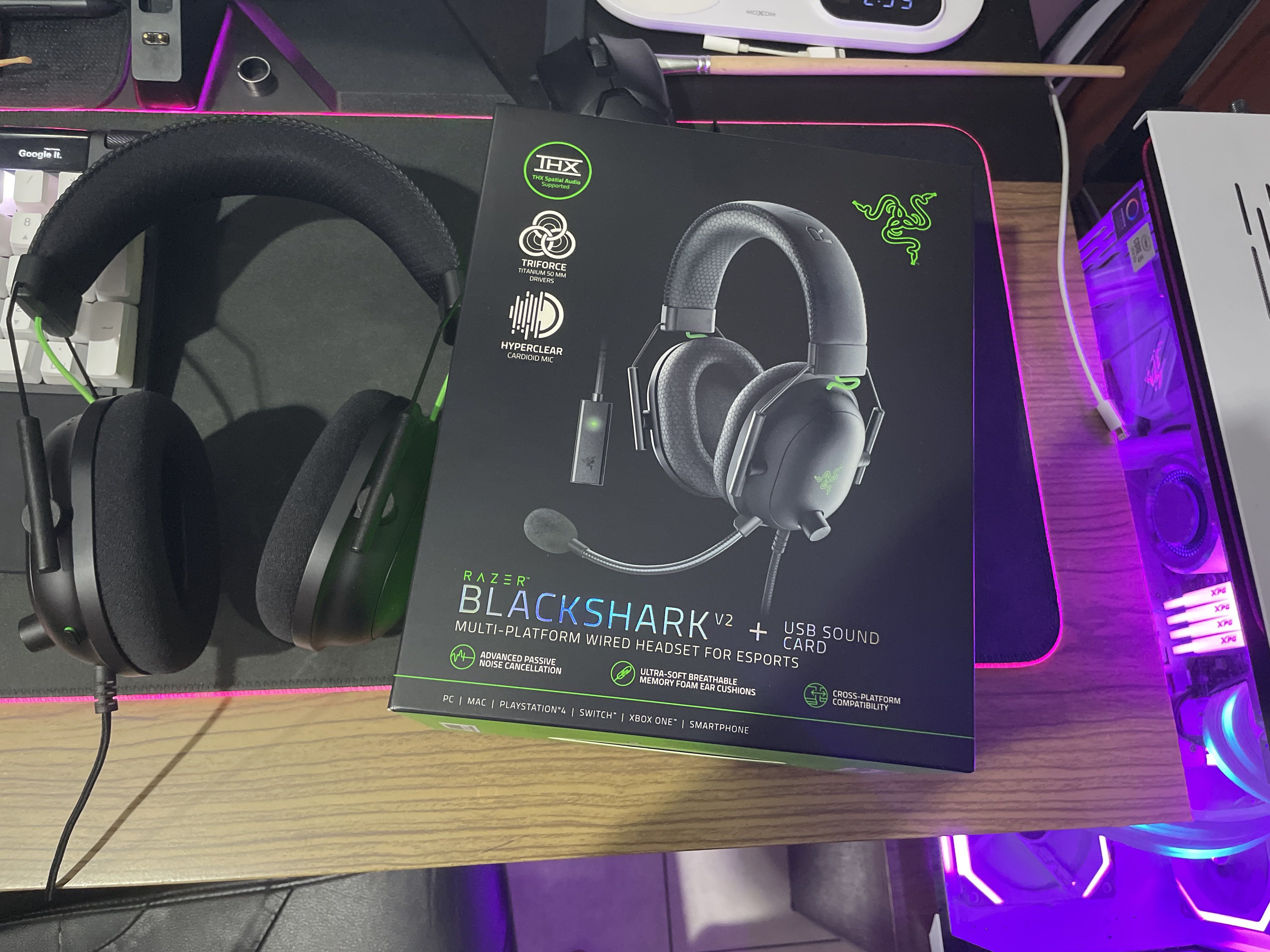 Razer Blackshark v2 + Usb sound card, Audio, Headphones & Headsets on ...