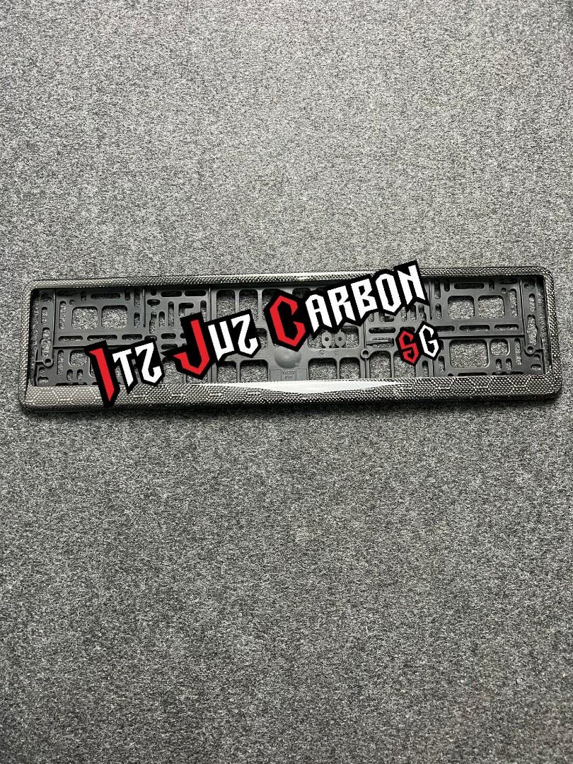 READY STOCK Carbon fiber number plate frame, Car Accessories ...
