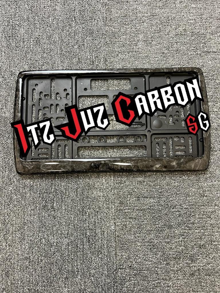 READY STOCK Carbon fiber number plate frame, Car Accessories ...