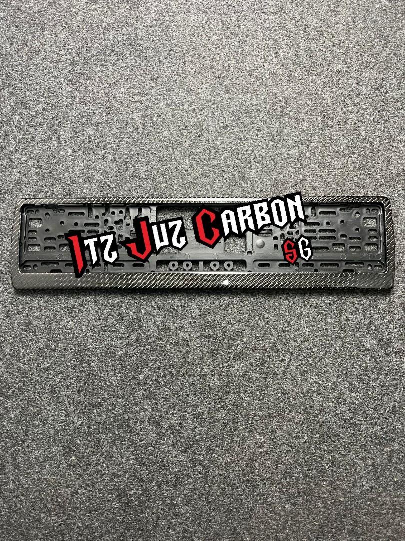 READY STOCK Carbon fiber number plate frame, Car Accessories ...