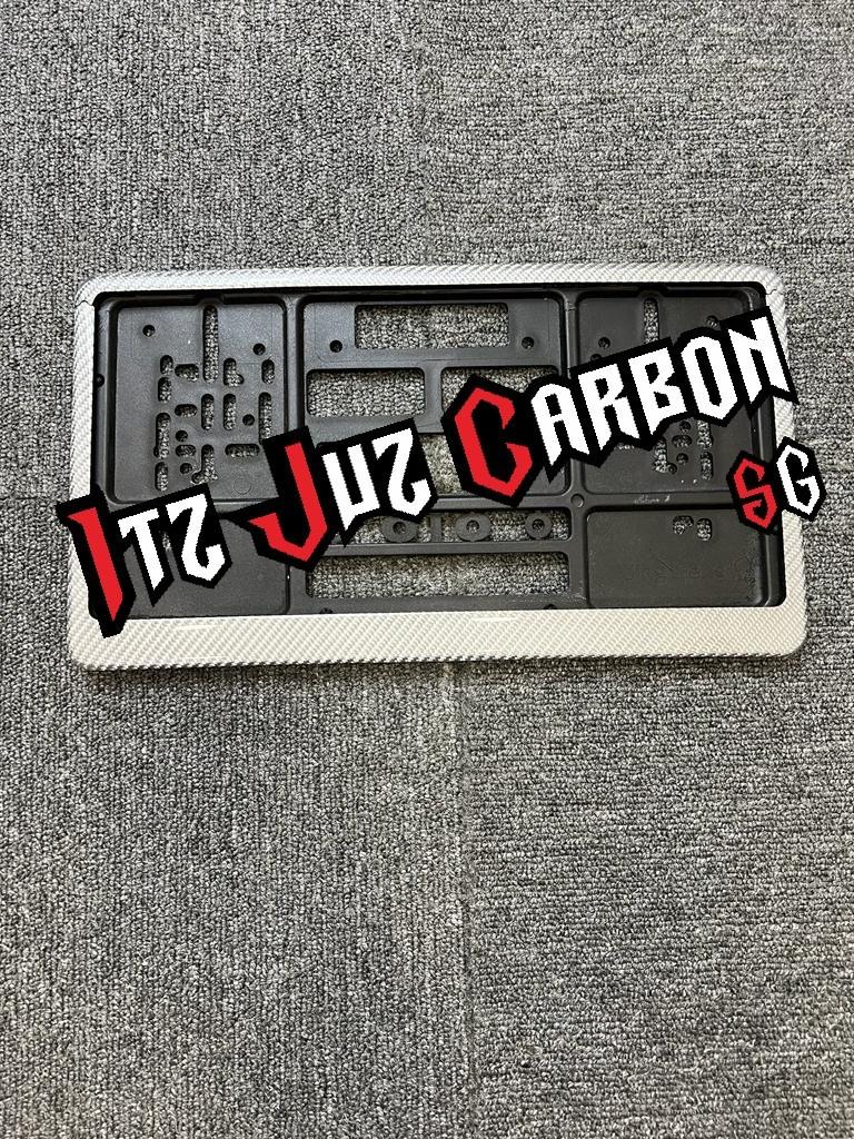 READY STOCK Carbon fiber number plate frame, Car Accessories ...